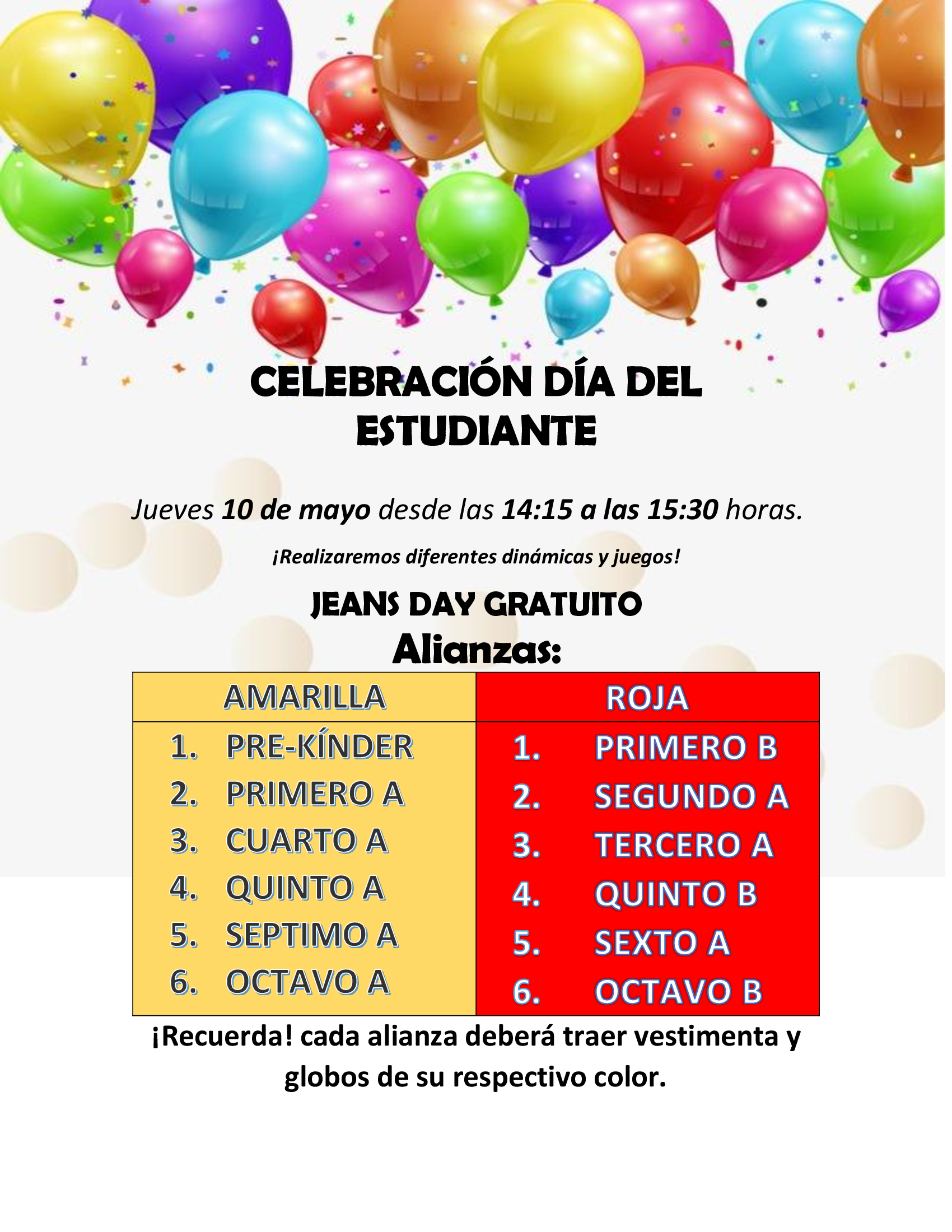 CELEBRACIÓN DÍA DEL ESTUDIANTE | Escuela Gral. Alberto Bachelet Martínez